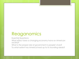 Reagan presidency student version | PPT