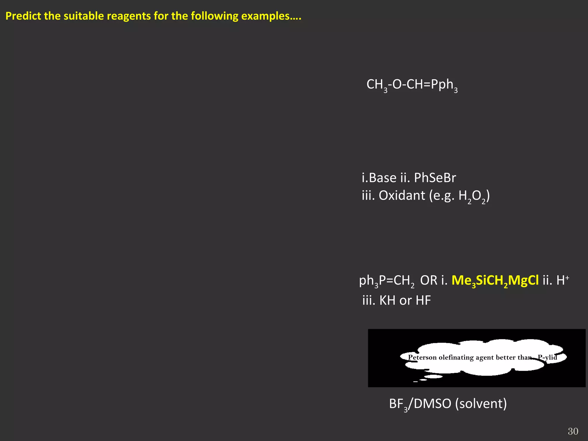 Reagents in organic synthesis | PPT