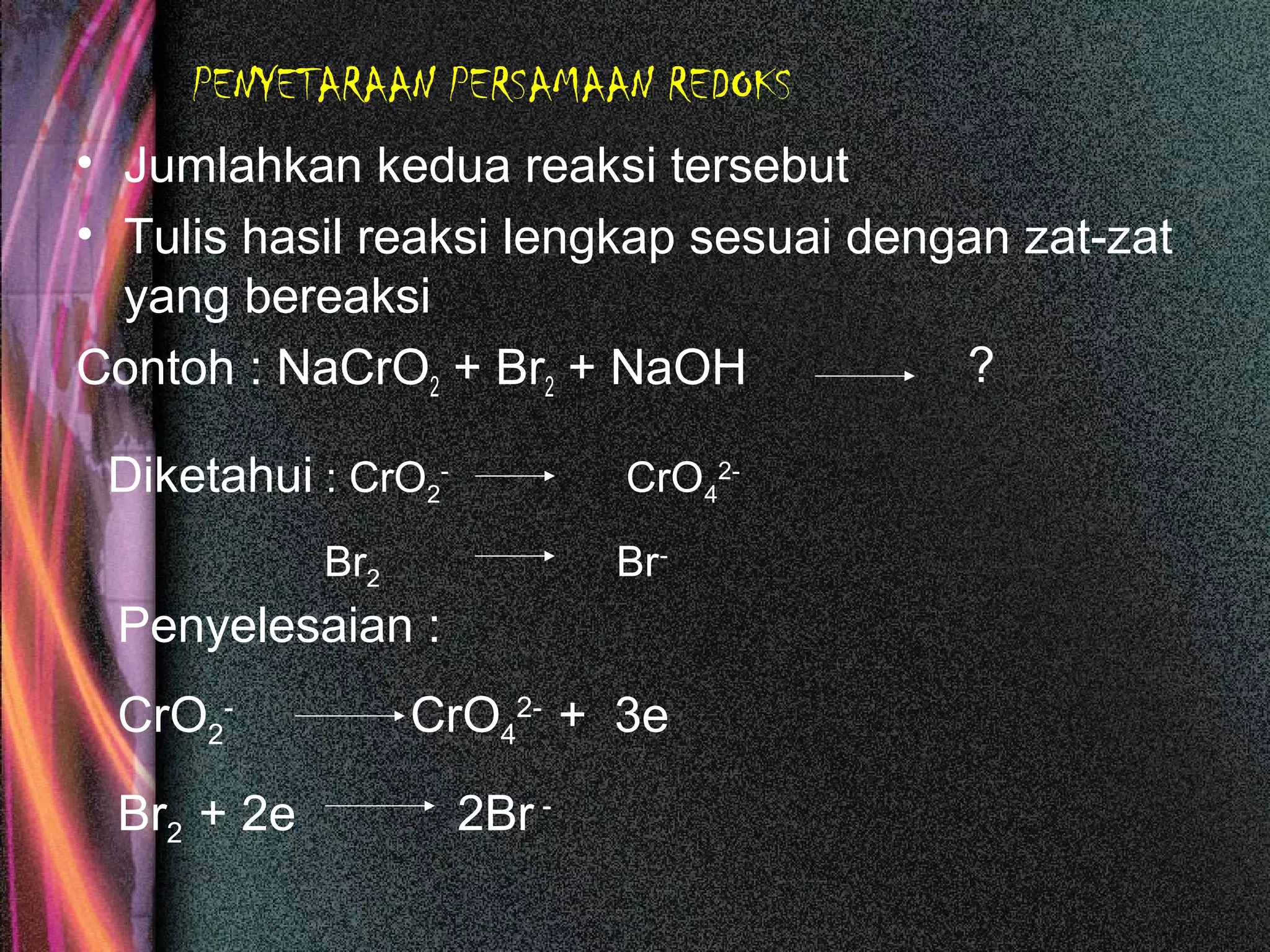 Reaksi oksidasi-reduksi | PPT