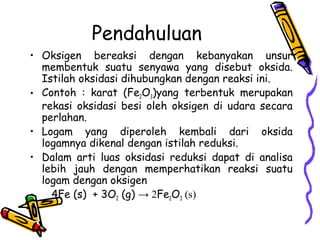 Reaksi oksidasi-reduksi (1) | PPT
