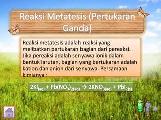 Reaksi reaksi kimia | PPT