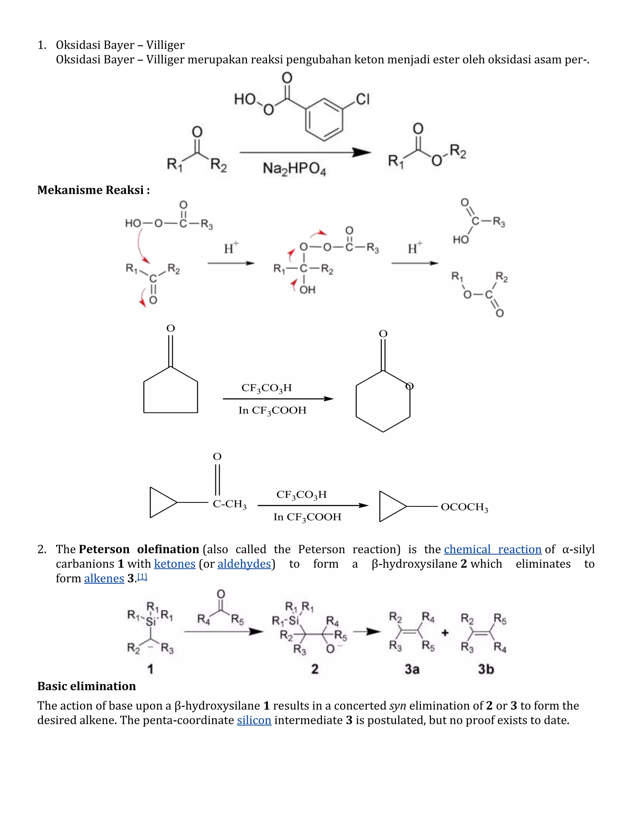 Reaksi reaksi sintesis senyawa organik | DOCX