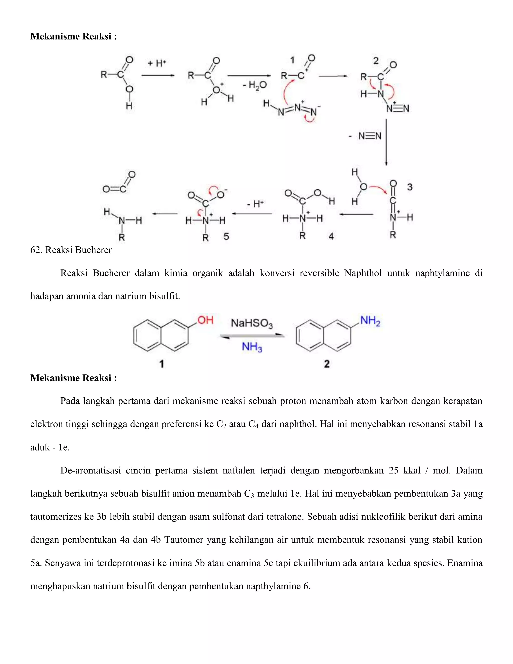 Reaksi reaksi sintesis senyawa organik | DOCX