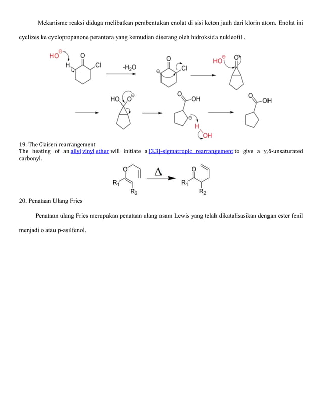 Reaksi reaksi sintesis senyawa organik | DOCX