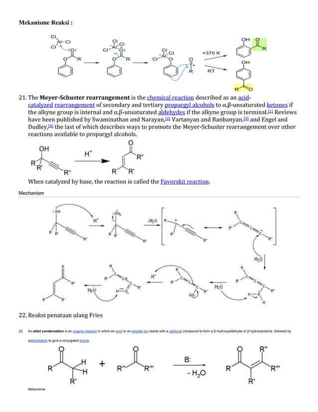Reaksi reaksi sintesis senyawa organik | DOCX