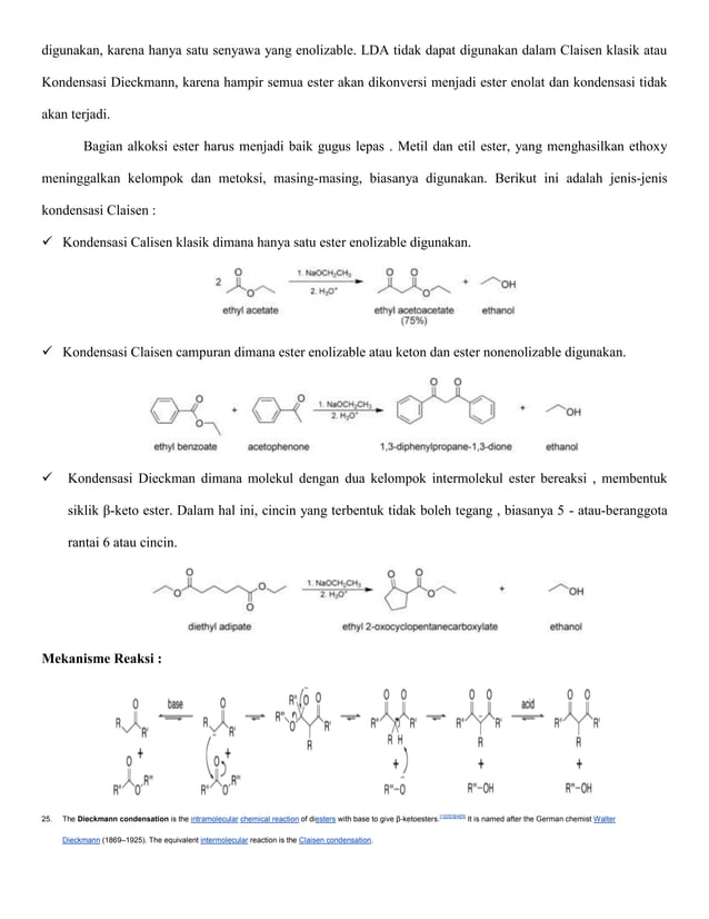 Reaksi reaksi sintesis senyawa organik | DOCX