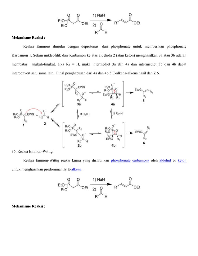 Reaksi reaksi sintesis senyawa organik | PDF