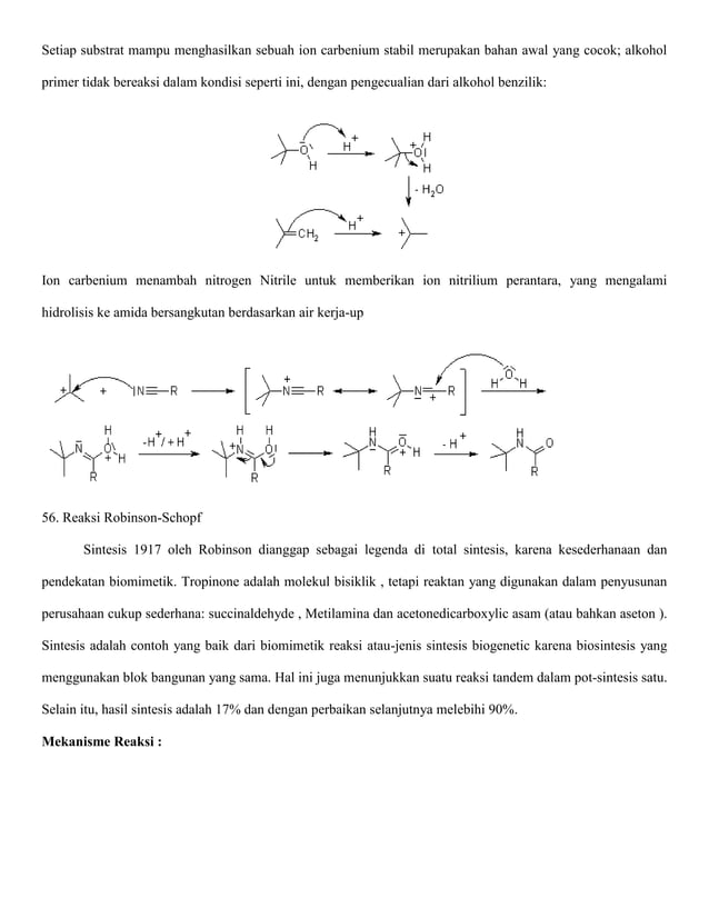 Reaksi reaksi sintesis senyawa organik | DOCX