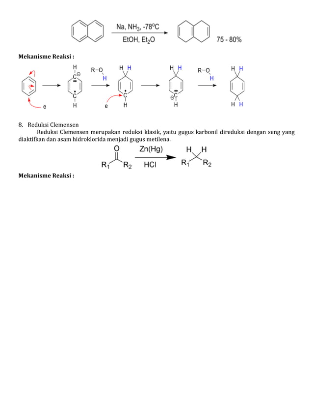 Reaksi reaksi sintesis senyawa organik | DOCX