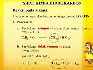 Reaksi hidrokarbon | PPT