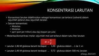 Reaksi kimia dalam larutan | PPTX