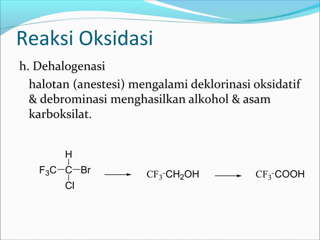 Reaksi Kimia dalam Metabolisme Obat | PPT
