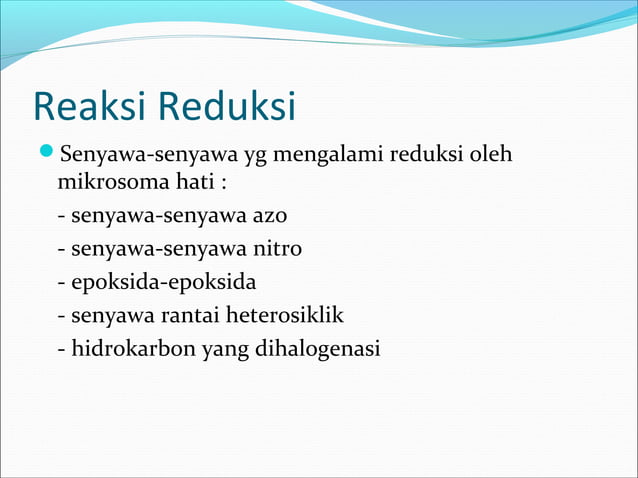 Reaksi Kimia dalam Metabolisme Obat | PPT