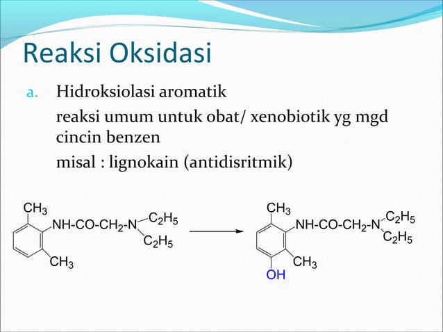 Reaksi Kimia dalam Metabolisme Obat | PPT