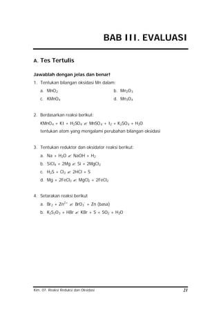 Reaksi oksidasi dan_reduksi | PDF