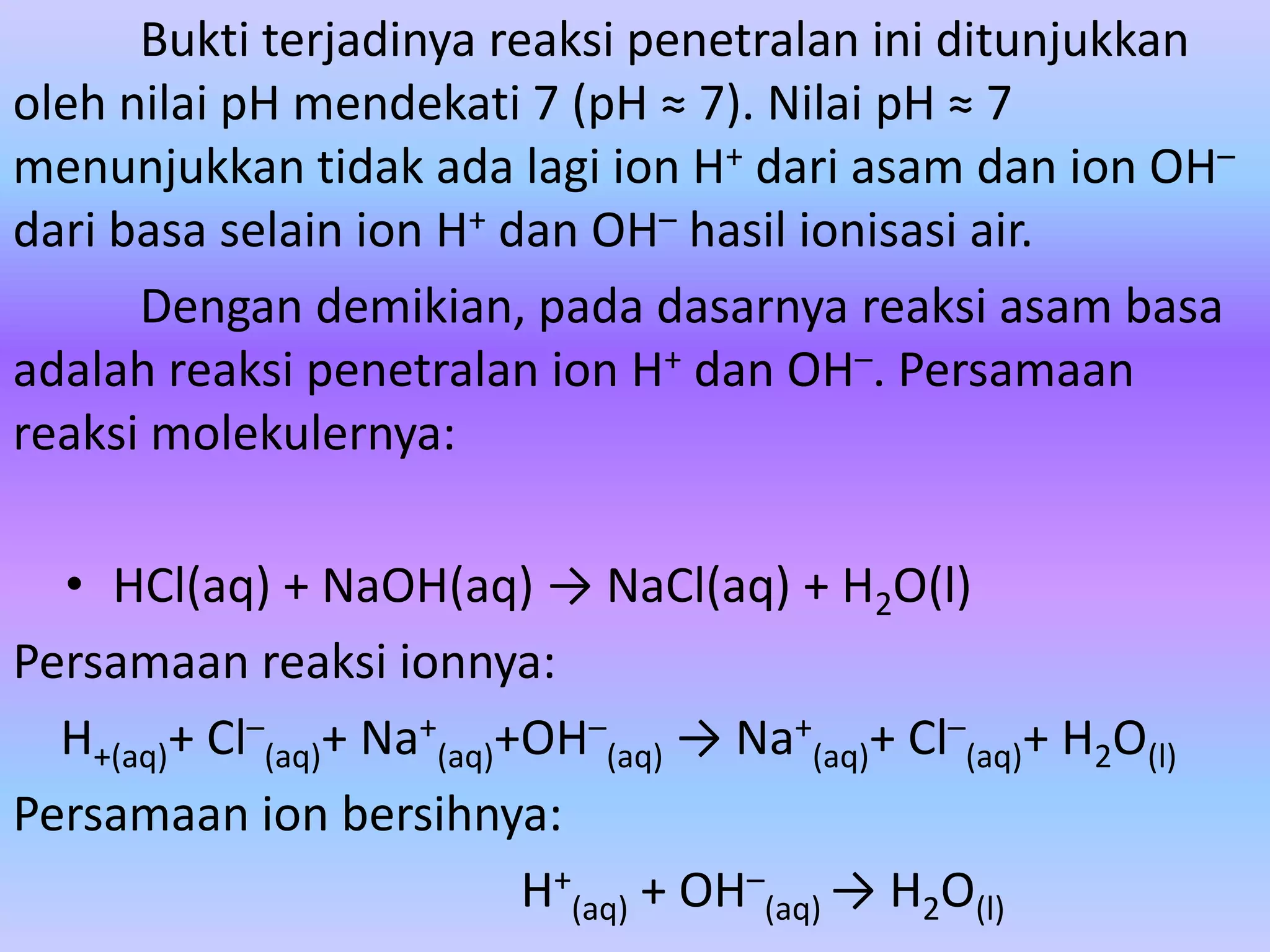 Reaksi penetralan | PPTX
