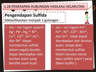 Reaksi pengendapan analisis kualitatif | PPTX