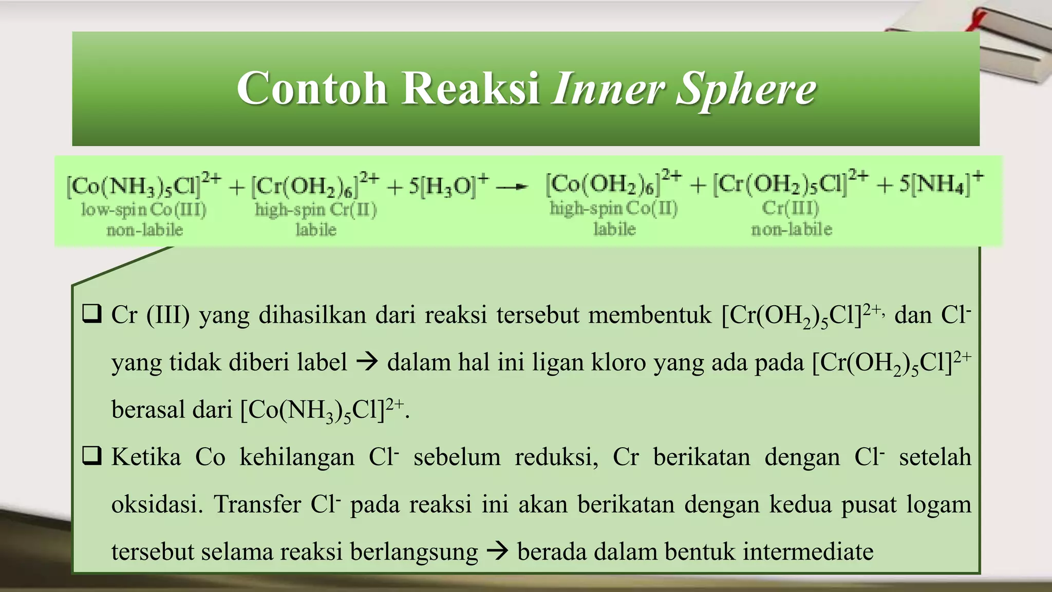 Reaksi Redoks pada Mekanisme Reaksi Square Planar | PPTX
