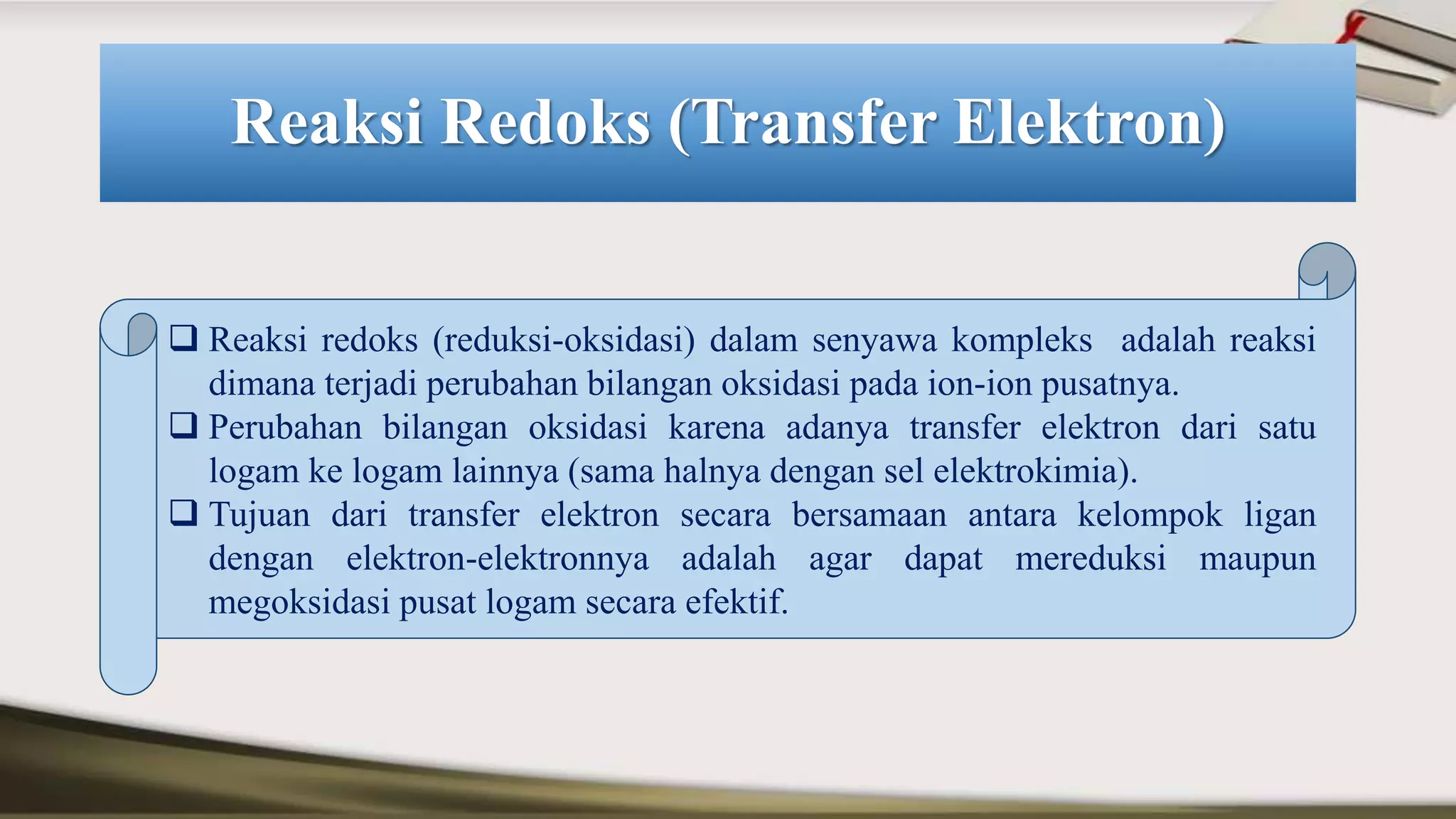 Reaksi Redoks pada Mekanisme Reaksi Square Planar | PPTX