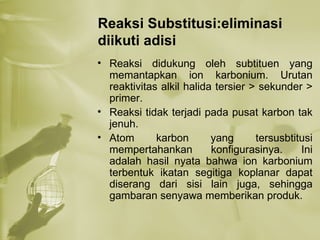 Reaksi subsitusi dan kondensasi | PPT