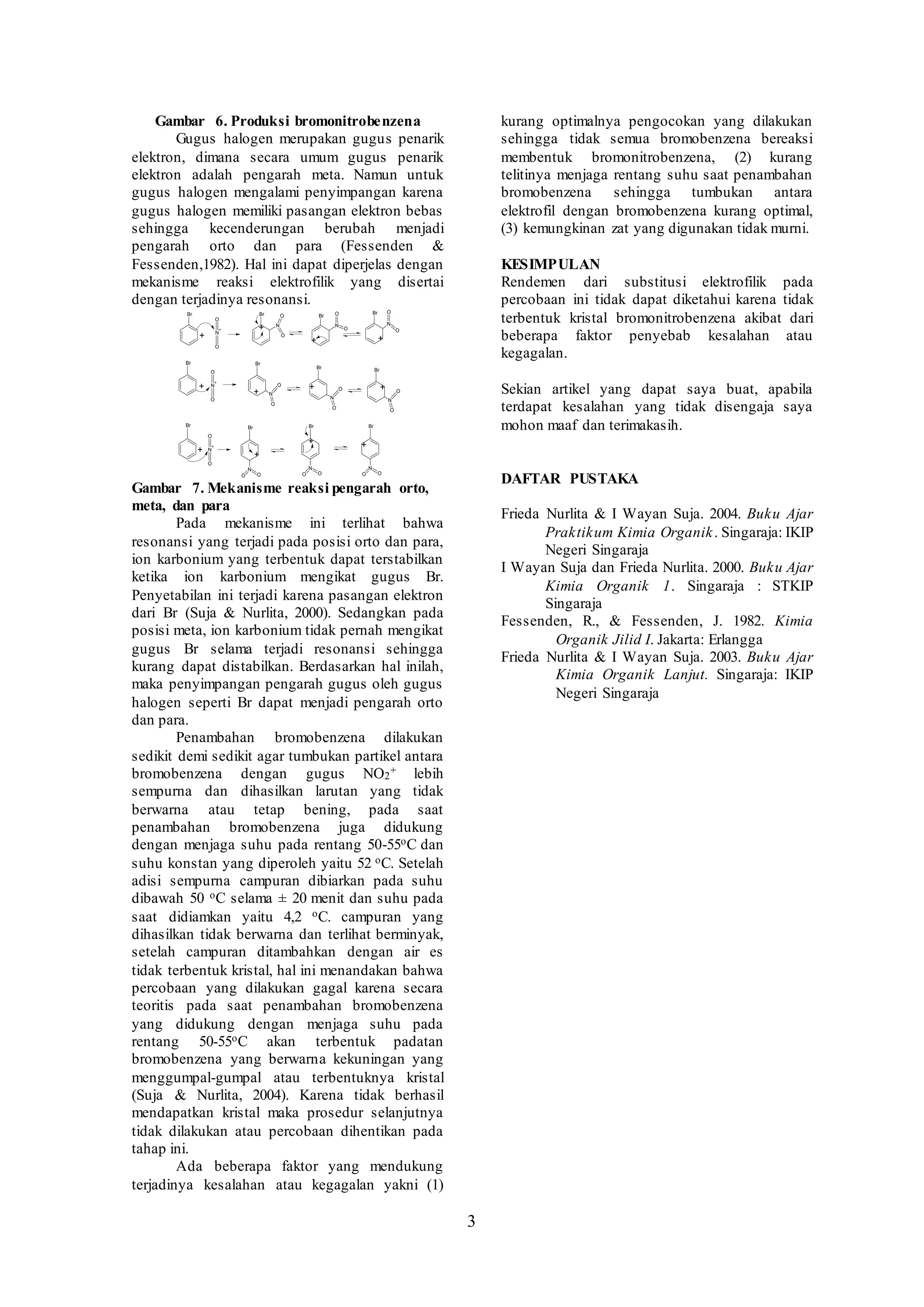 Reaksi substitusi elektrofilik | DOCX
