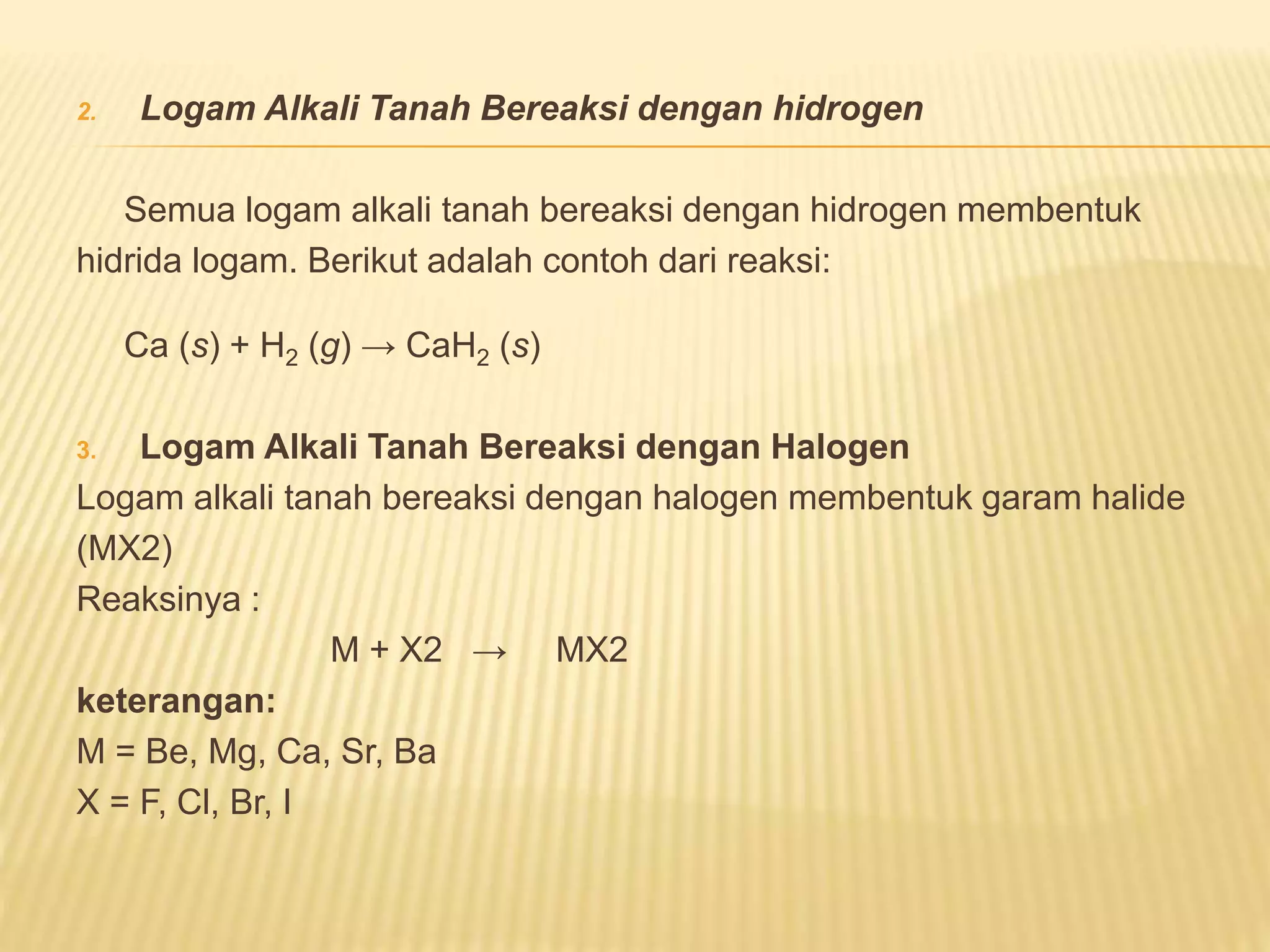 Reaksi unsur golongan II A | PPTX