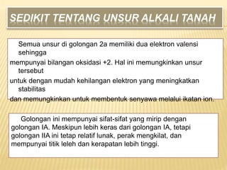 Reaksi unsur golongan II A | PPTX