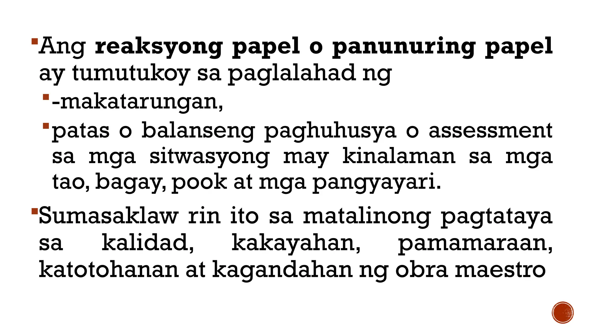 REAKSYONG PAPEL.pptx pagbasa at pagsusuri | PPTX