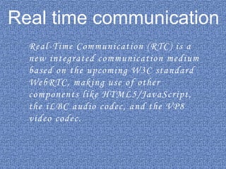 Real time Communication | PPTX