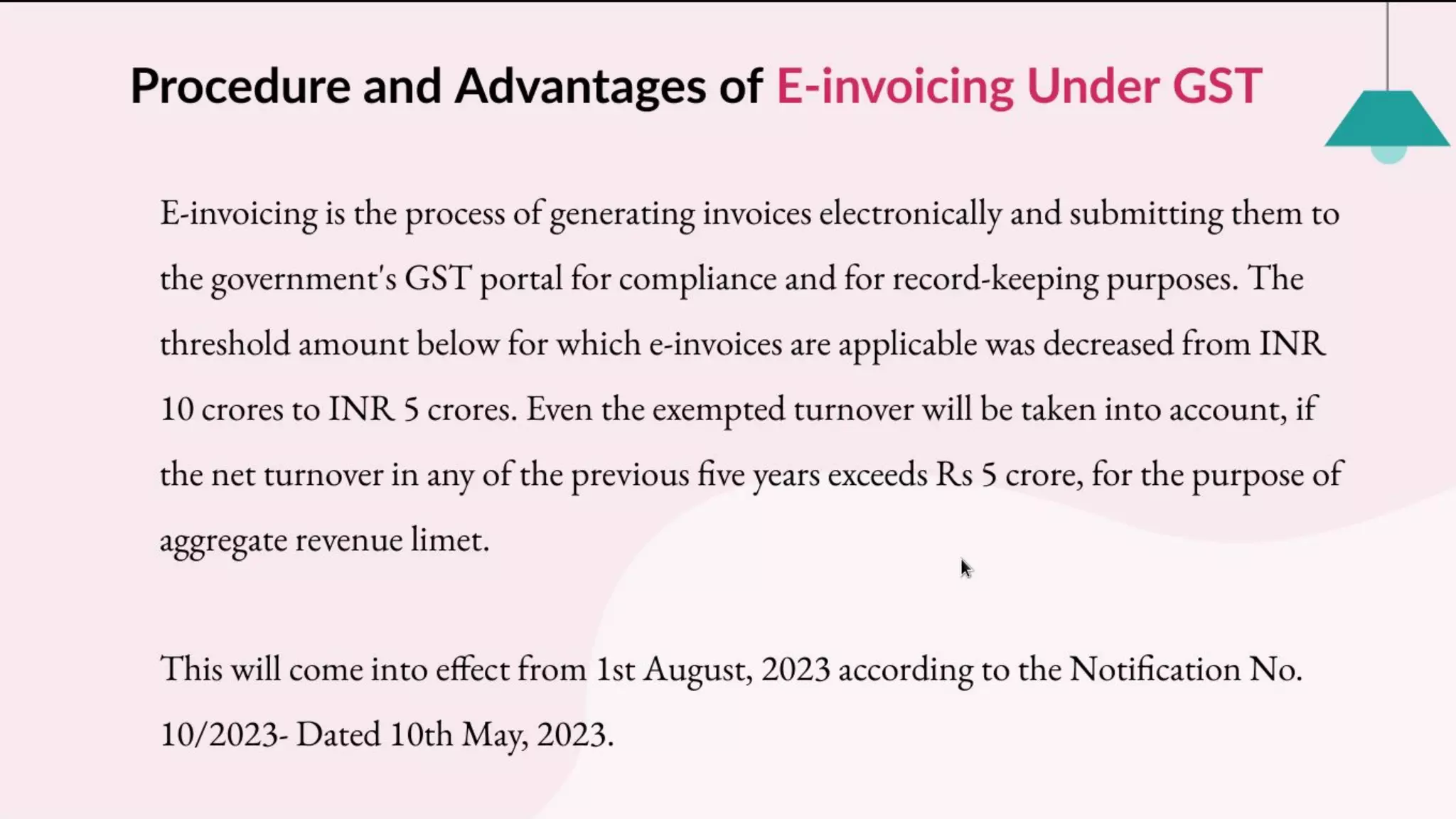 Advantages of Implementing e-Invoicing in the GST System | PDF