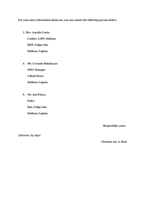 Real Application Letter | DOC