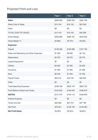 Real estate agency business plan example | PDF