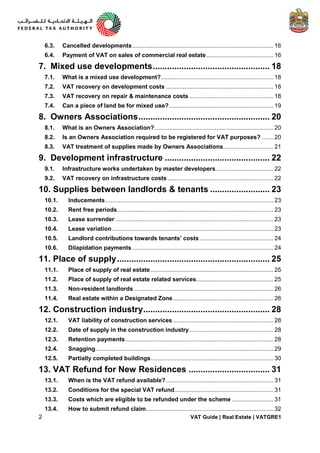 UAE VAT Real estate-guide | PDF
