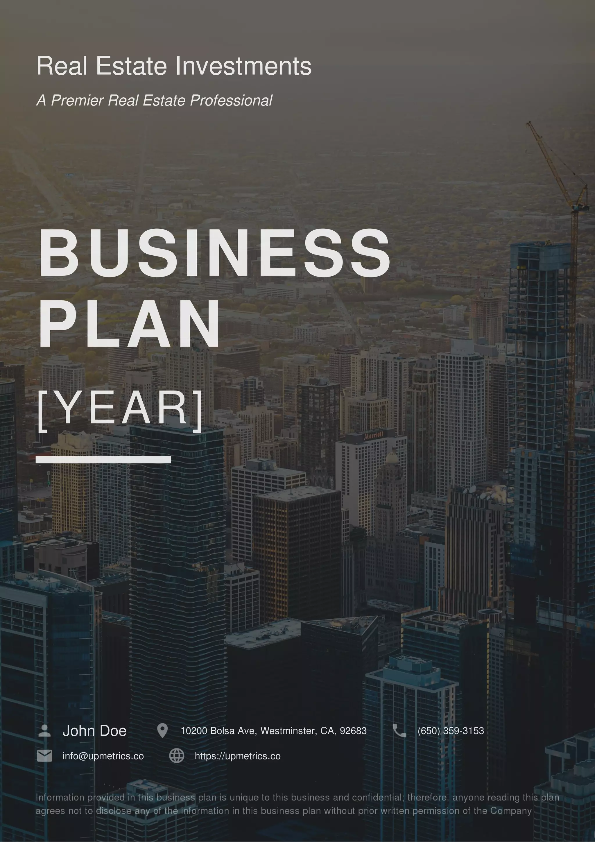 Real estate investment business plan example | PDF