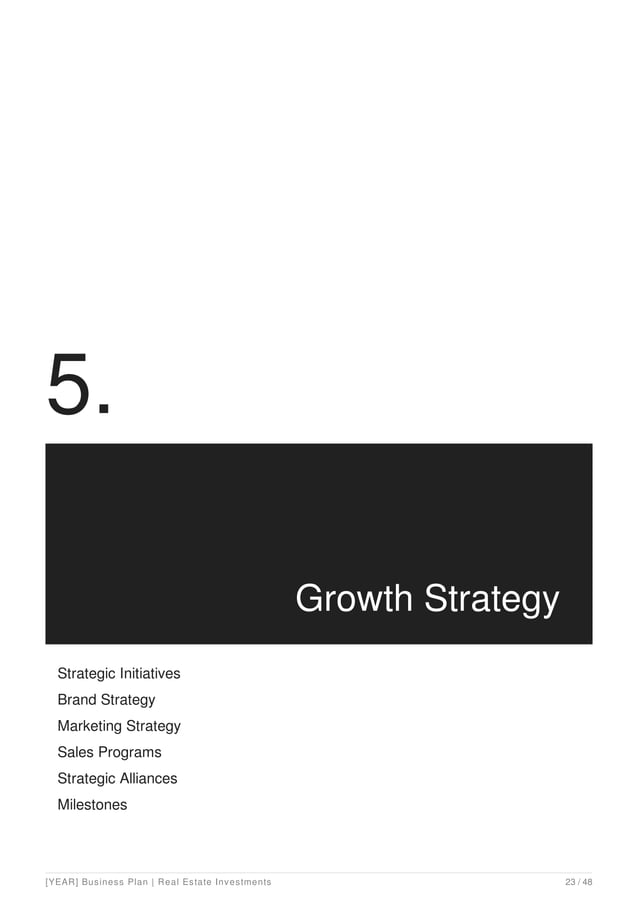 Real estate investment business plan example | PDF