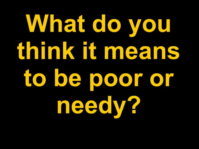 What is God's Heart for the Poor | PPT