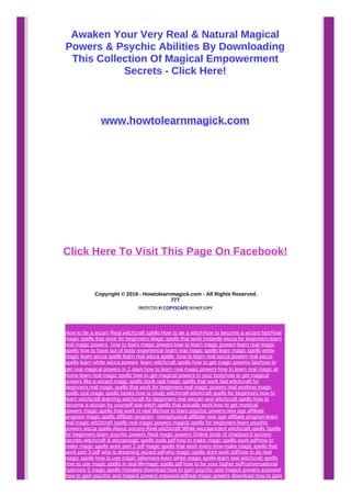 Real magic-spells-pdf | PDF