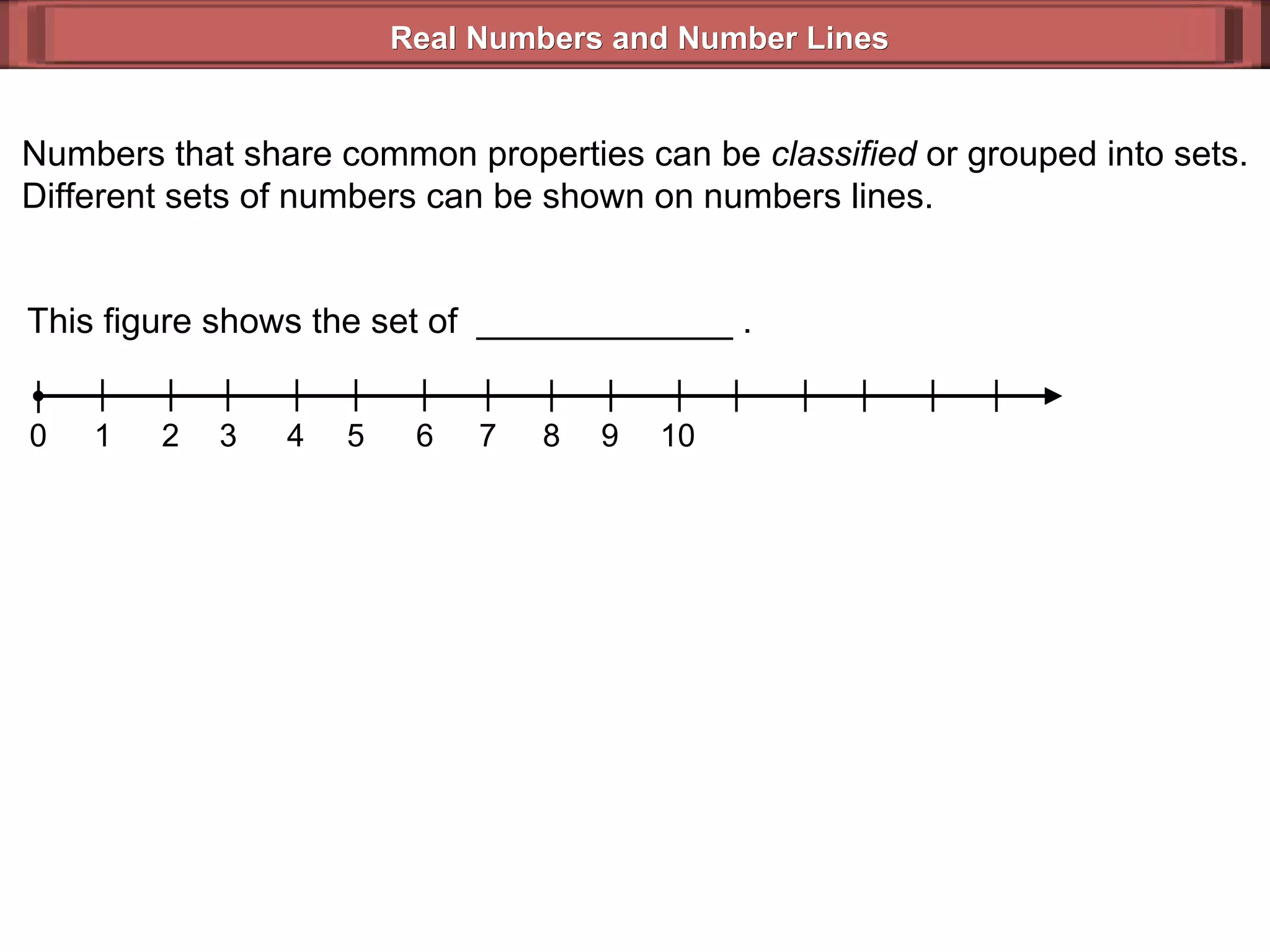 Real Numbers & Number Lines (Geometry 2_1) | PPT