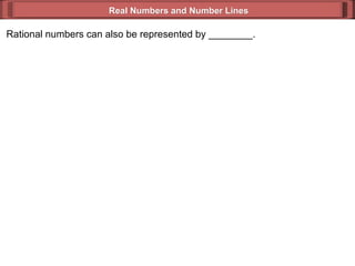 Real Numbers & Number Lines (Geometry 2_1) | PPT