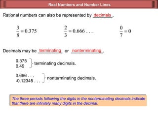 Real Numbers & Number Lines (Geometry 2_1) | PPT