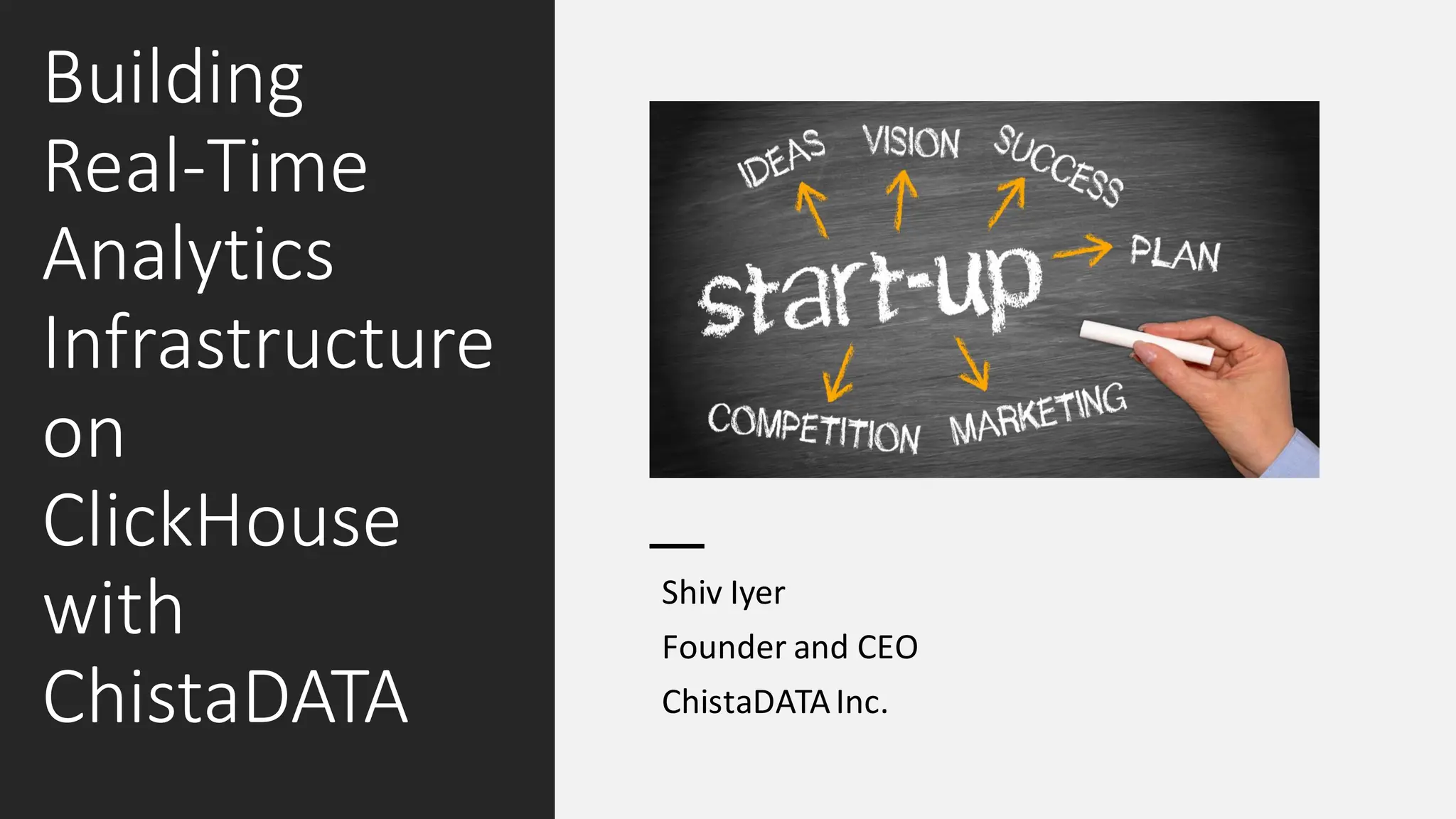 Building Real-Time Analytics Infrastructure on ClickHouse with ChistaDATA | PPT