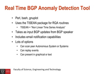 RBADT: An RQA Based BGP Anomaly Detection Tool | PPT