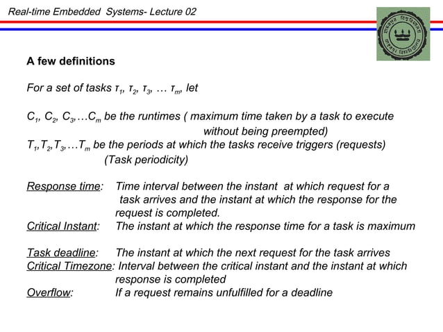 Real time-embedded-system-lec-02 | PPT | Operating Systems | Computer Software and Applications
