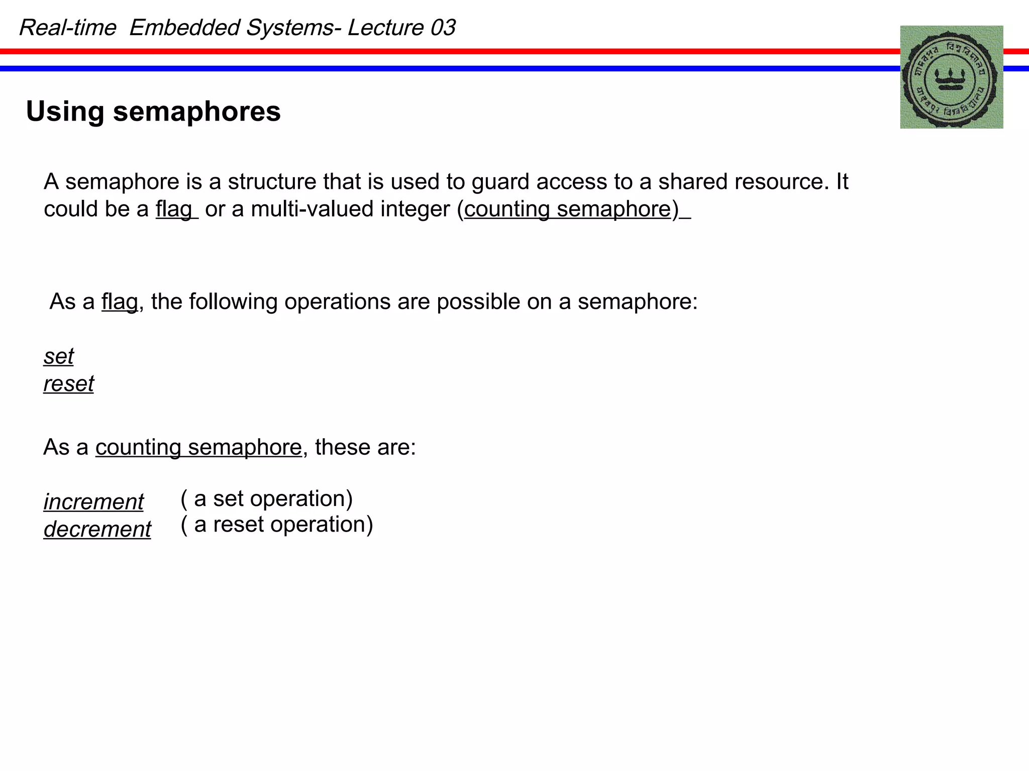 Real time-embedded-system-lec-03 | PPT
