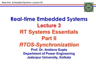 Real time-embedded-system-lec-03 | PPT