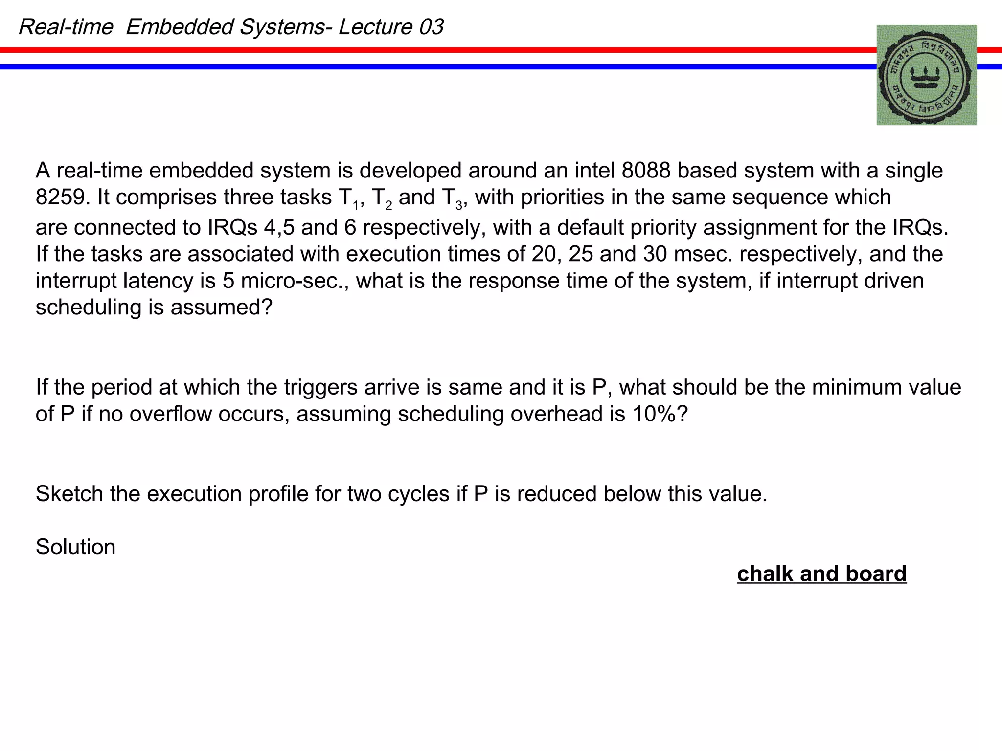Real time-embedded-system-lec-04 | PPT | Operating Systems | Computer Software and Applications