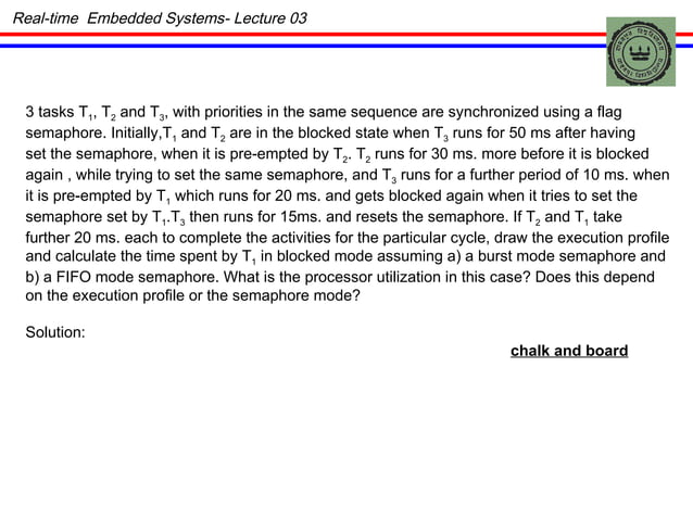 Real time-embedded-system-lec-04 | PPT | Operating Systems | Computer Software and Applications