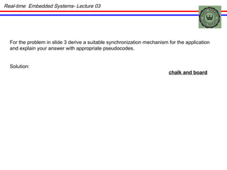 Real time-embedded-system-lec-04 | PPT | Operating Systems | Computer Software and Applications