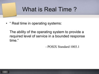 Embedded RTOS system with types and features | PPT
