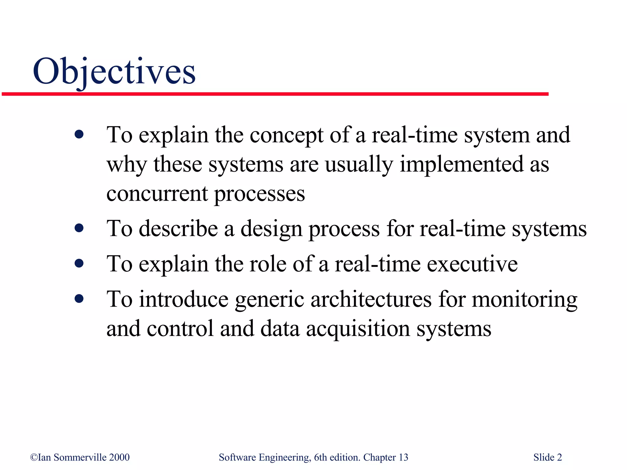 Real Time Software Design in Software Engineering SE13 | PPT